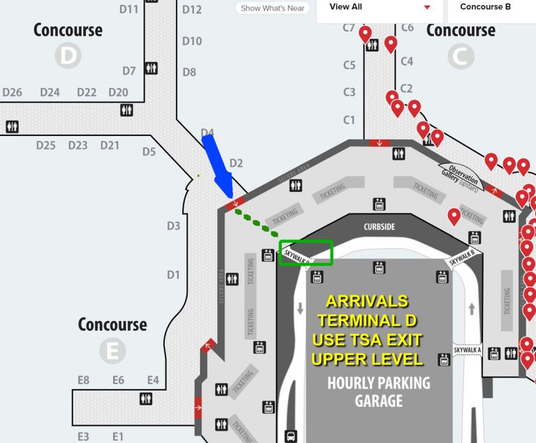 BWI Arrivals Terminal D – Upper Level - DC Airport Support Welcome Site